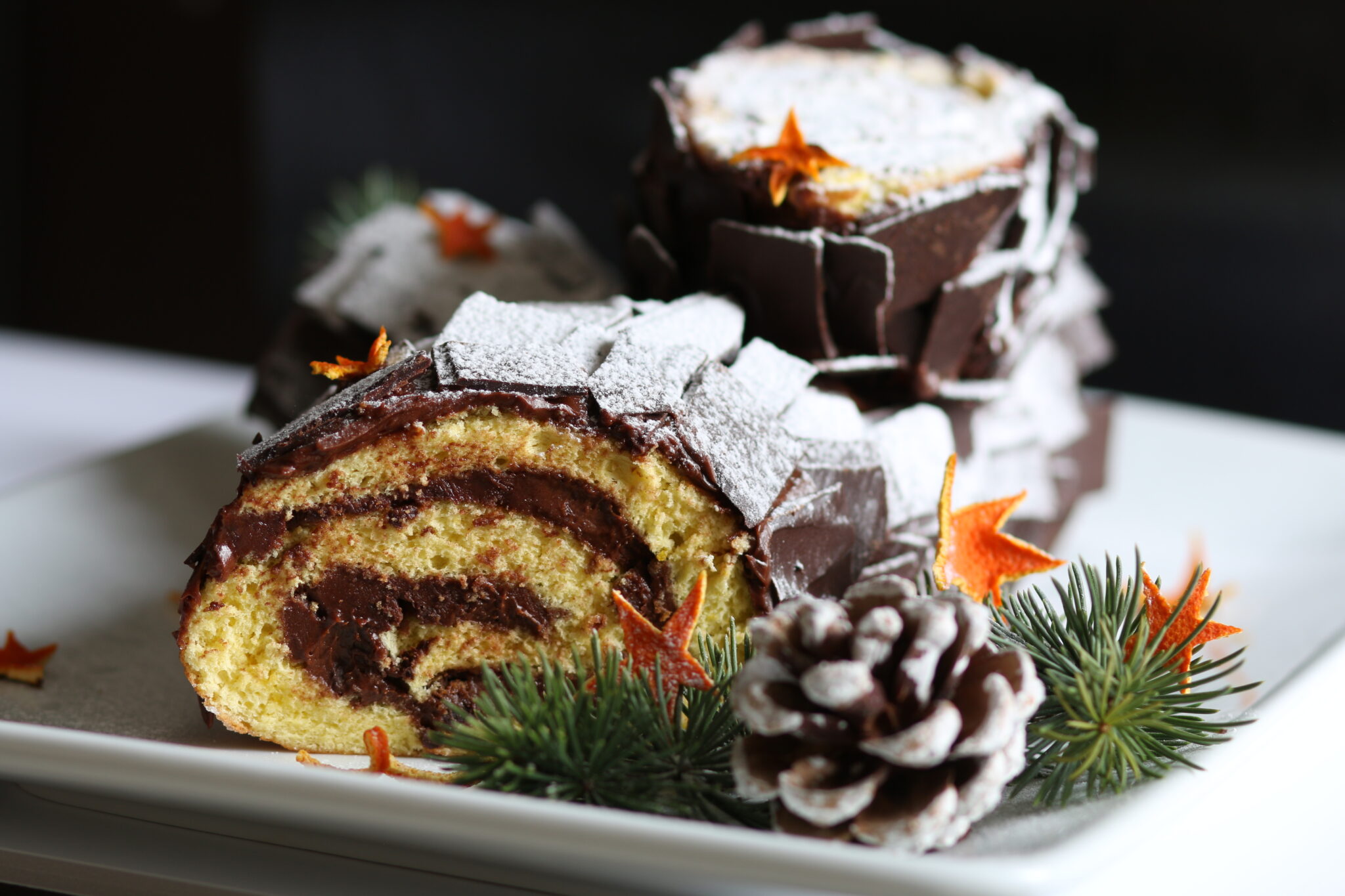 Cooking workshop with a chef: choc'orange log